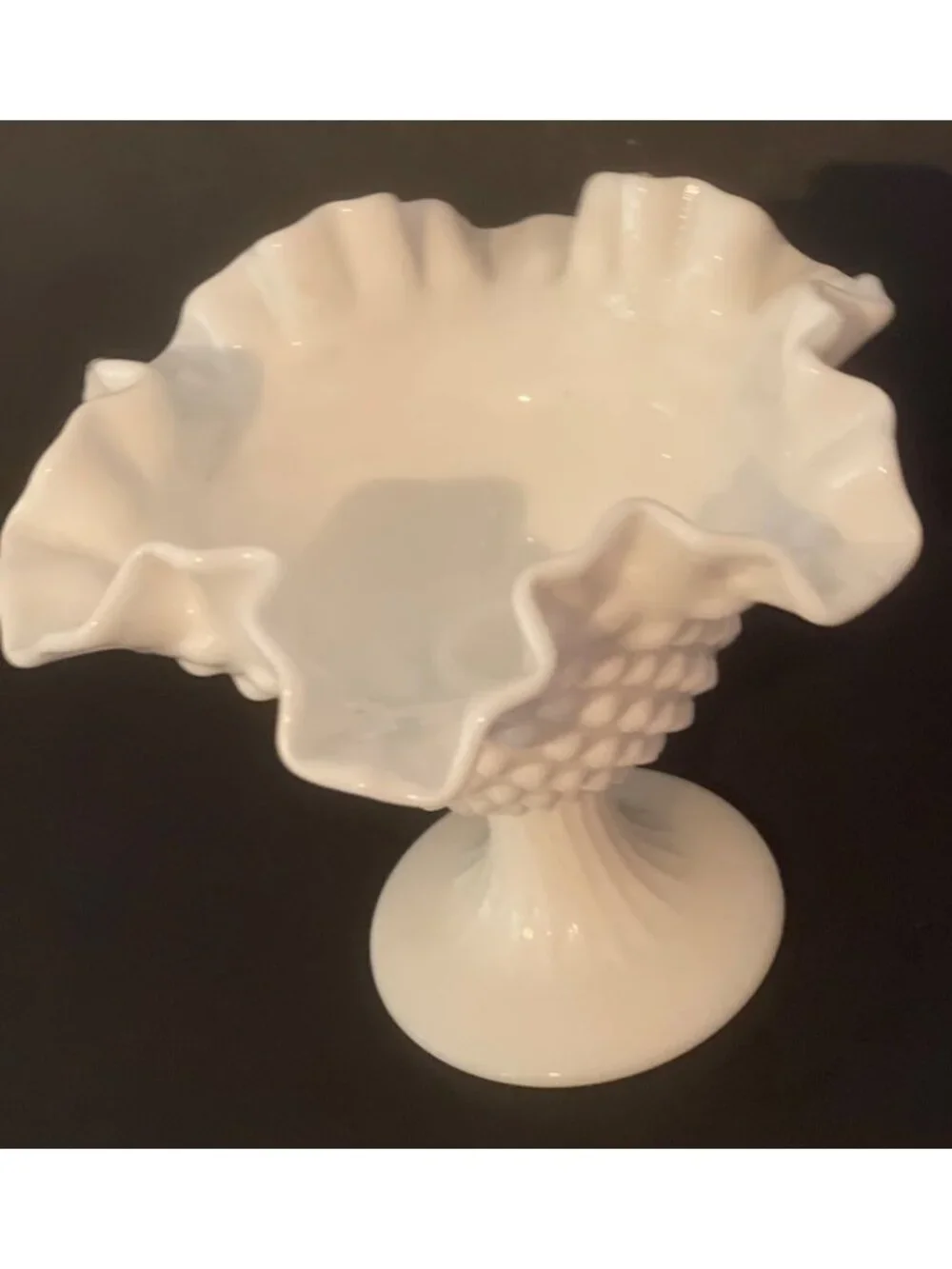 Fenton | Accents | Vintage Fenton Mcm White Milk Glass Candlebowl ...